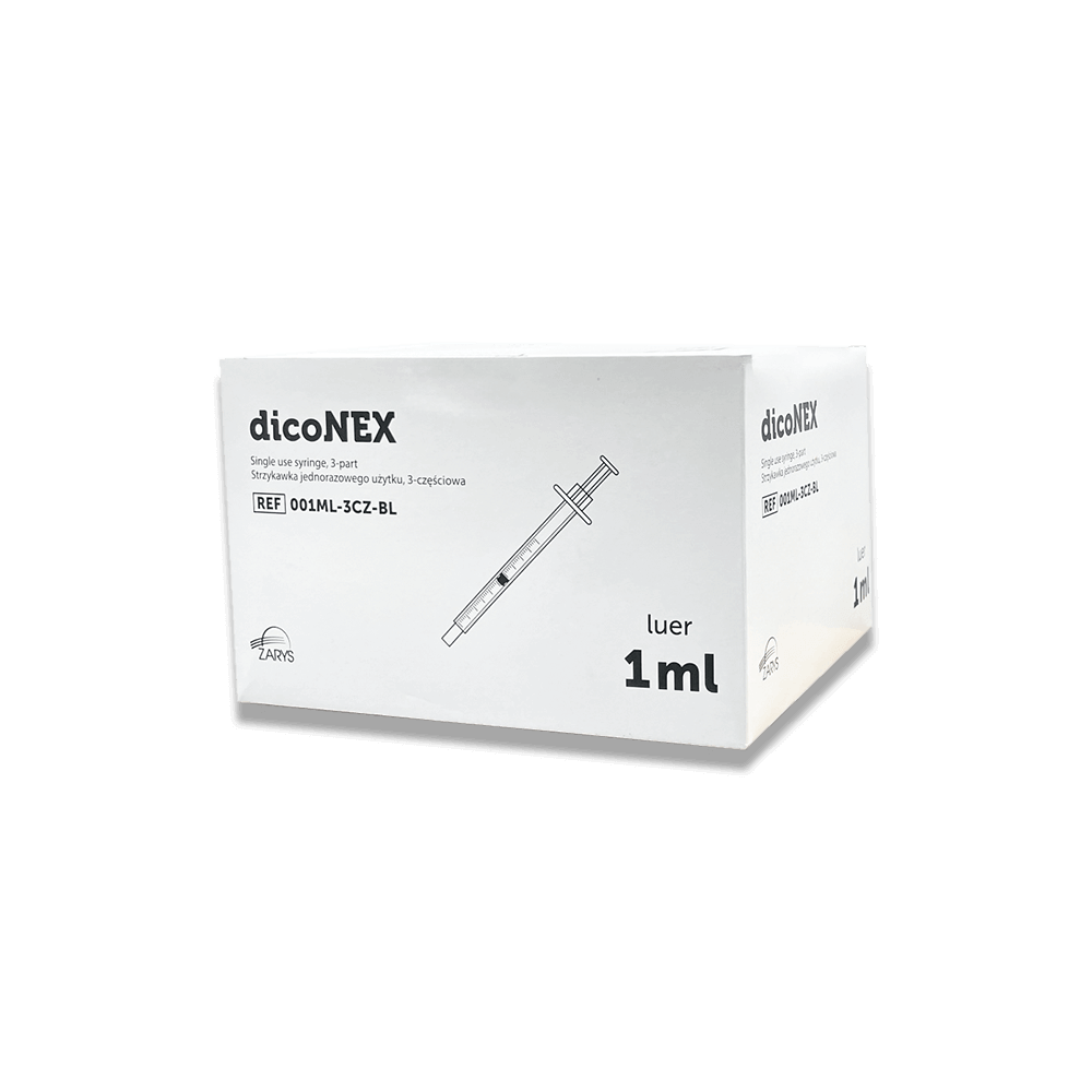 Strzykawka Luer 3-częściowa dicoNEX Komfort Med